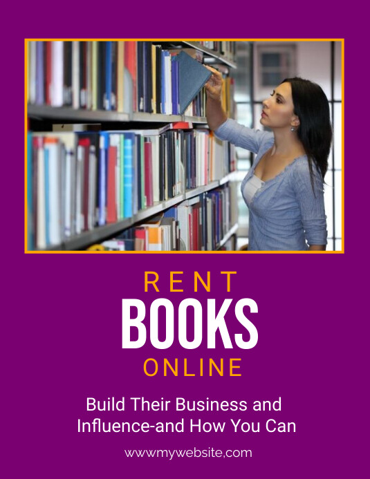Rent Books Online flyers Template | PosterMyWall