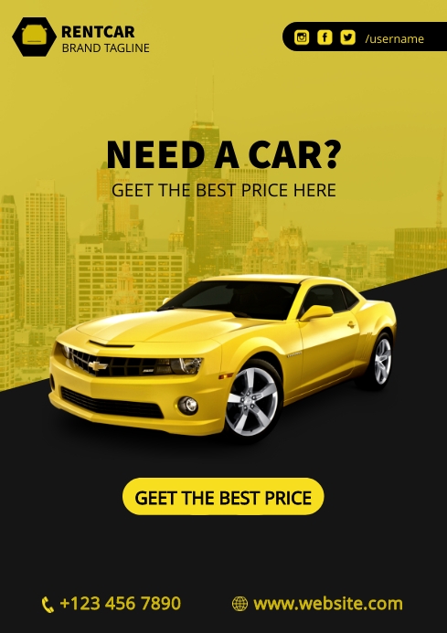 Copy of Rent Car A4 | PosterMyWall