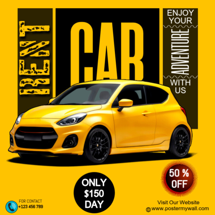 RENT CAR FLAYER Template | PosterMyWall