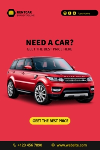 Rent Car Poster Template | PosterMyWall