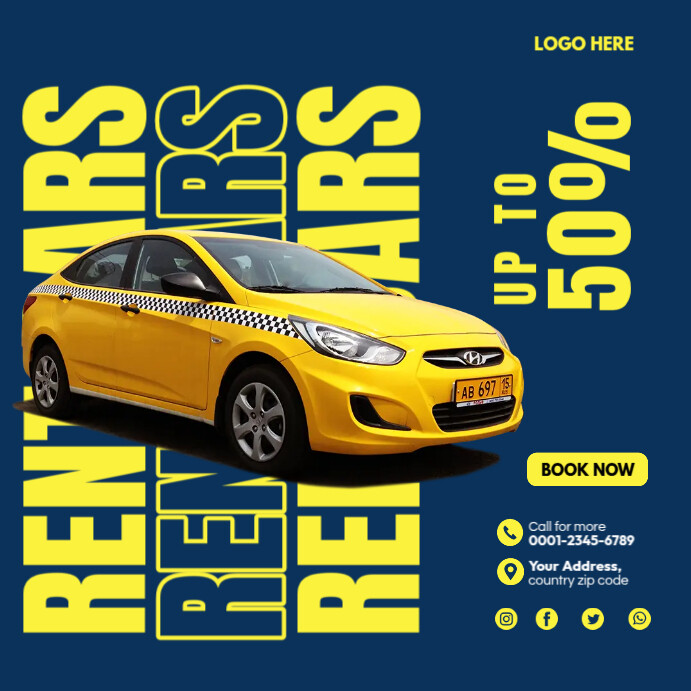 Rent Cars Deals Template | PosterMyWall