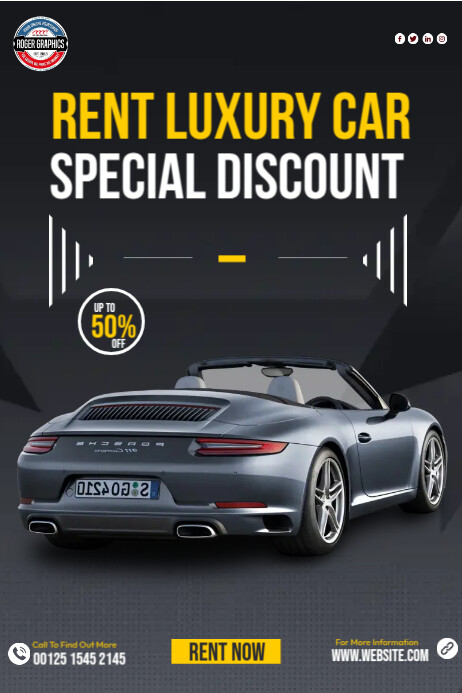 Rent Luxury Car Poster Template | PosterMyWall