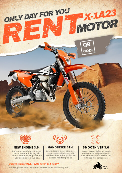 Copy of Rent Motor Flyer | PosterMyWall