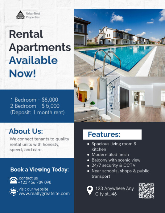 Rental Apartment Listing Real Estate Flyer Template | PosterMyWall