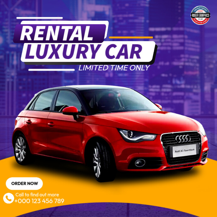 Rental Car Mock-ups Template | PosterMyWall