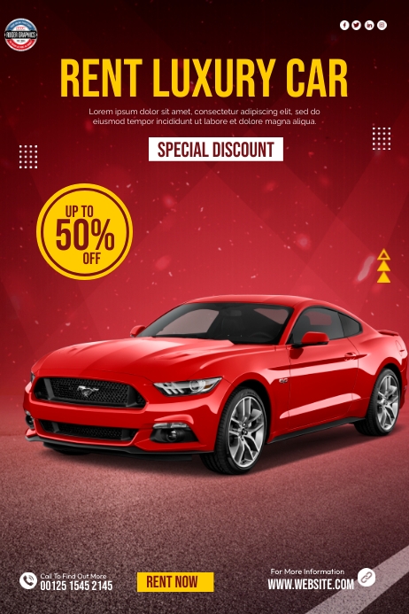 Rental Cars Poster Template | PosterMyWall