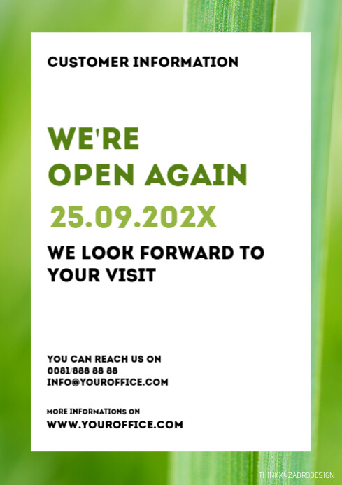 Reopened Reopening we're open aigain Template | PosterMyWall