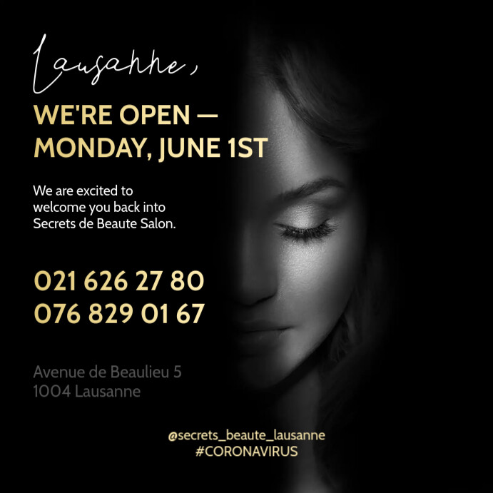 Reopening after lockdown Instagram Promo Ad Template | PosterMyWall