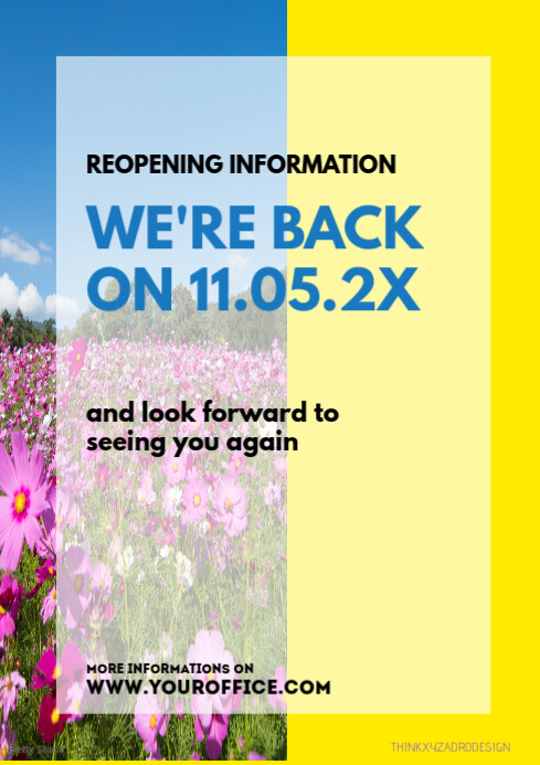 Reopening corona information closed poster fl Template | PosterMyWall