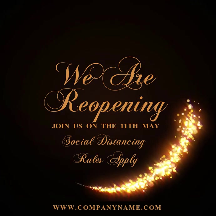 Reopening Instagram Video Template | PosterMyWall
