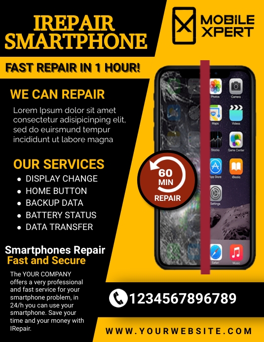 repair service flyer, mobile repair services, Template | PosterMyWall