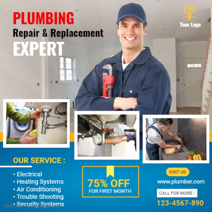 Repair service installation Instagram post Template | PosterMyWall
