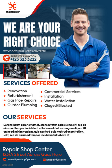 Repair Shop Poster Template | PosterMyWall