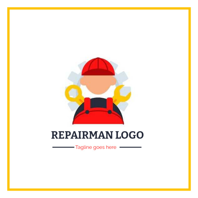 repairman logo, simple repairman logo, handyman logo, technician logo ...