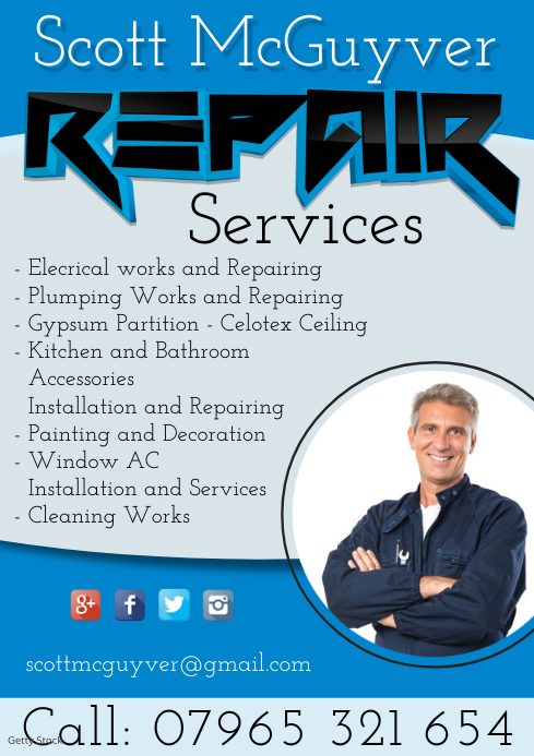 Repairs Business Flyer Template | PosterMyWall