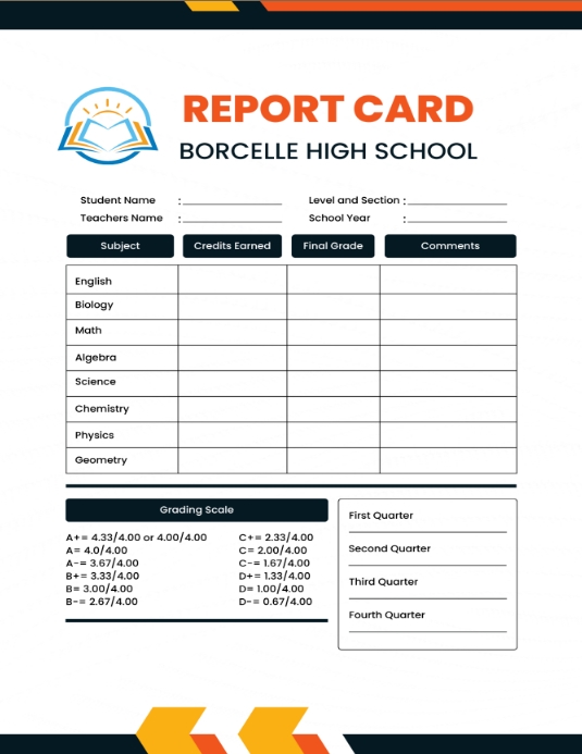 Report card Template | PosterMyWall