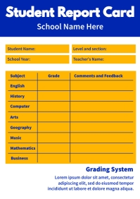 Report card template | PosterMyWall