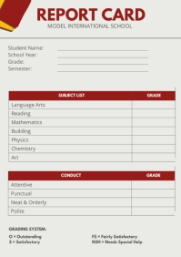 Report Card Template | PosterMyWall