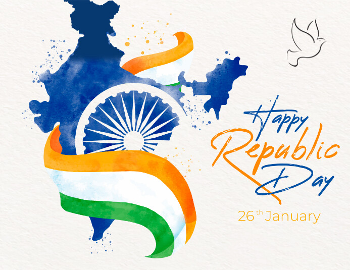 Copy of republic day, india map with flag, 26 th jan | PosterMyWall