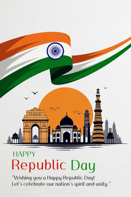 Republic Day Celebration Poster Template | PosterMyWall