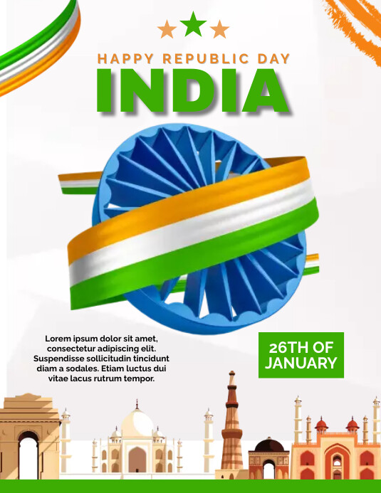 Republic Day flyer template | PosterMyWall