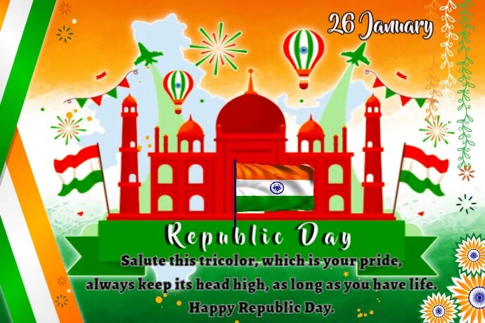 Republic Day of India 26 January poster Templat | PosterMyWall