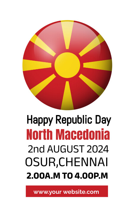 republic day of North Macedonia Template | PosterMyWall