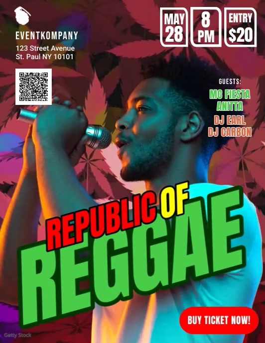 republic of reggae band concert video flyer Template | PosterMyWall