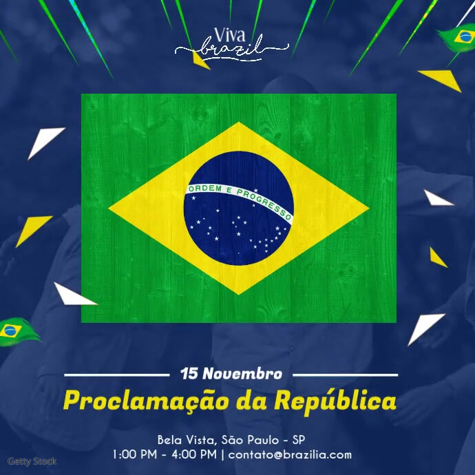 Republic Proclamation Day Blue Square Video Template | PosterMyWall