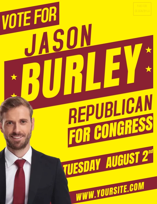 Republican candidate VOTE POSTER design Template | PosterMyWall