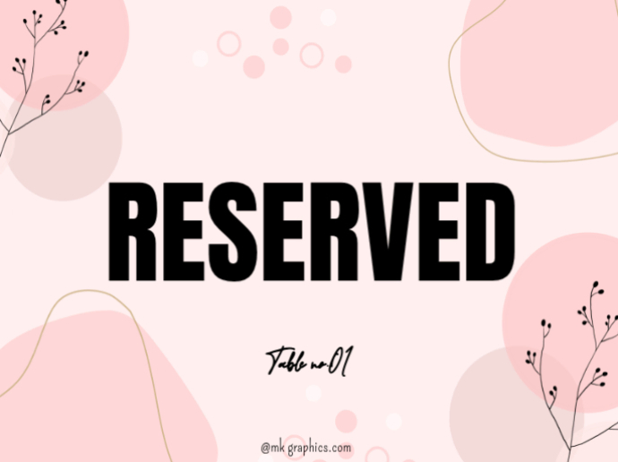 Reserved Template | PosterMyWall