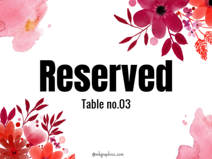 Reserved Template | PosterMyWall