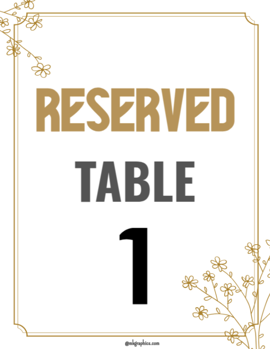 Reserved Template | PosterMyWall