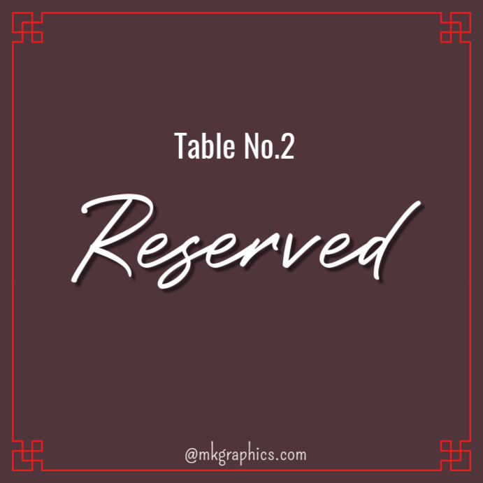 Plantilla de Reserved | PosterMyWall