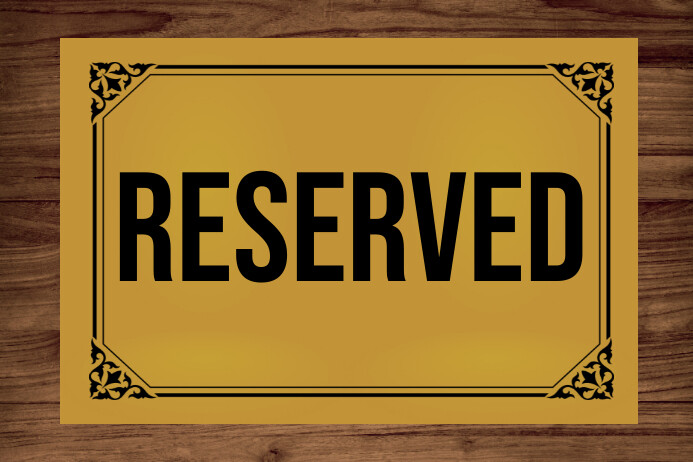 Reserved door sign great design poster Template | PosterMyWall