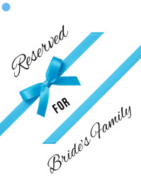 Reserved for bride's family post card Template | PosterMyWall