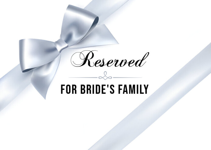 Plantilla de Reserved for brides family poster ad design | PosterMyWall