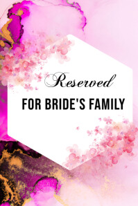 Reserved for brides family poster ad design Template | PosterMyWall