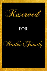 Reserved for brides family poster ad design Template | PosterMyWall