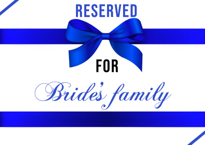 Plantilla de Reserved for brides family poster ad design | PosterMyWall