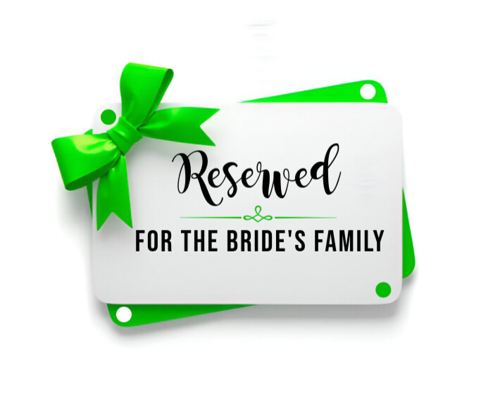 Plantilla de Reserved for brides family poster ad design | PosterMyWall