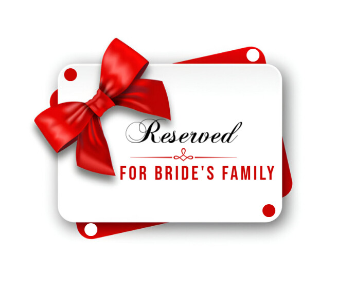 Reserved for brides family poster ad design Template | PosterMyWall
