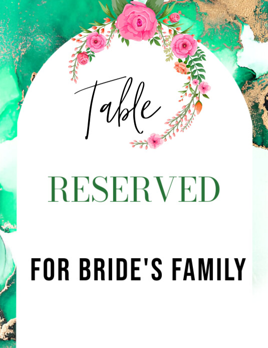 Modèle Reserved for brides family poster ad design | PosterMyWall