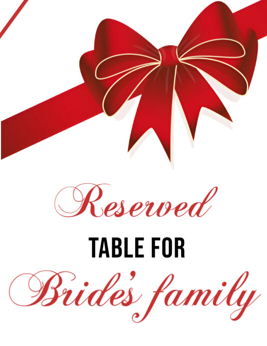 Plantilla de Reserved for brides family poster ad design | PosterMyWall