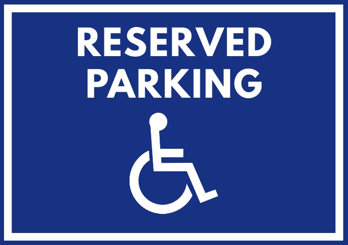 Reserved Parking Sign Blue (1) Template | PosterMyWall