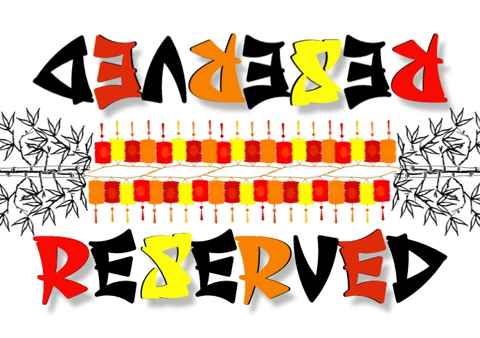 Reserved Sign Asian Themed Template | PosterMyWall