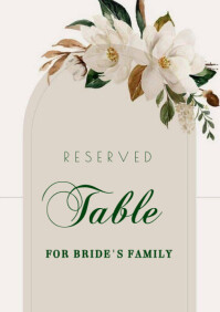 Wedding Reserved Table template | PosterMyWall