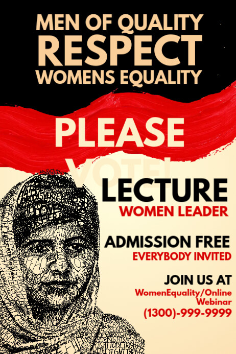 Respect Women's Equality Webinar Template | PosterMyWall