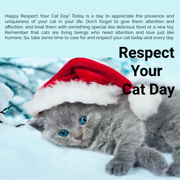 Respect Your Cat Day Template | PosterMyWall