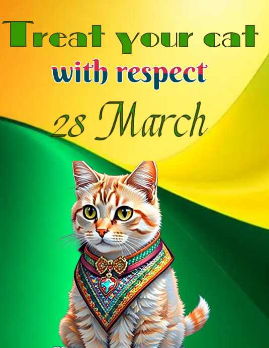 Respect your cat day Template | PosterMyWall